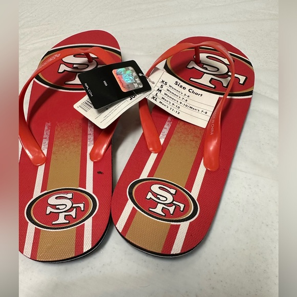 NFL | Shoes | San Francisco 49ers Gradient Big Logo Flip Flops Nwt ...